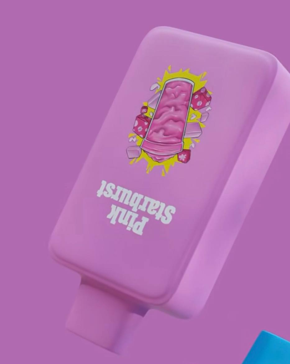 "Buy Green Team Pink Starburst 2g Disposable Vape Carts